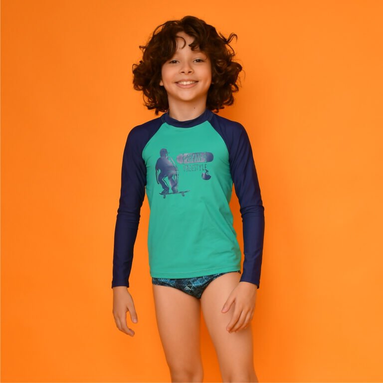Blusa UV Magah Infantil Estampada Skate – Magah Beachwear