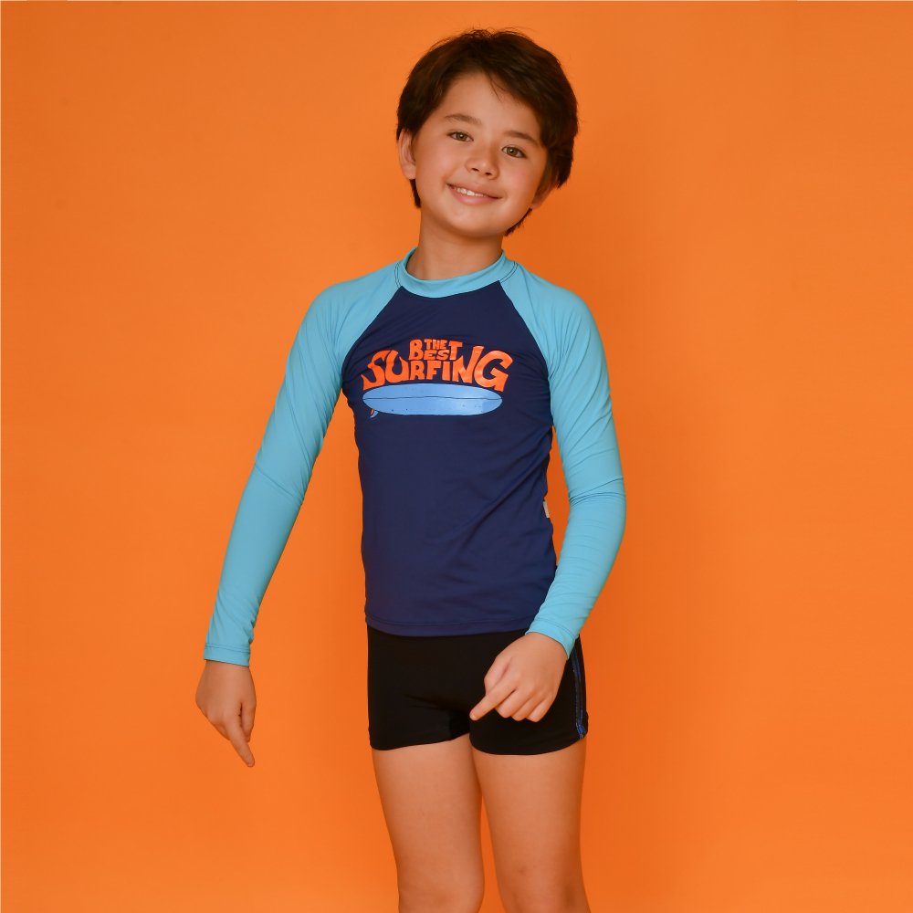 Blusa UV Magah Infantil Estampada Surfing – Magah Beachwear