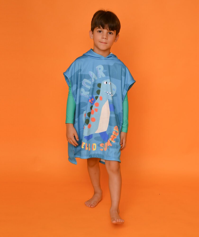 Saída Magah Infantil Poncho Dinossauro – Magah Beachwear